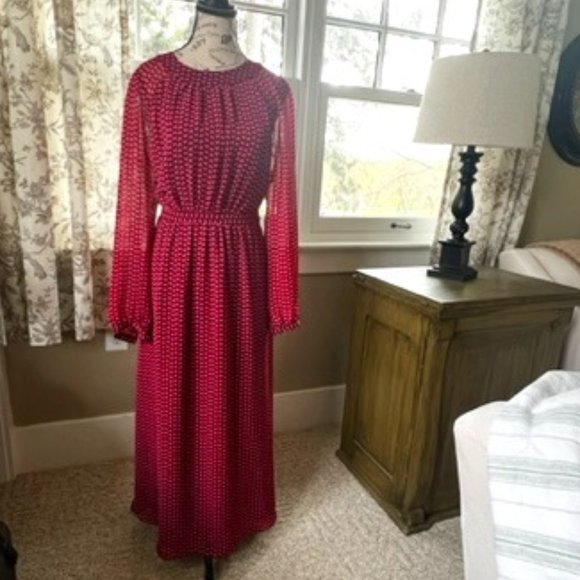 Boden | Dresses | Boden Erica Dress Maroon Long Sleeve Maxi Dress ...